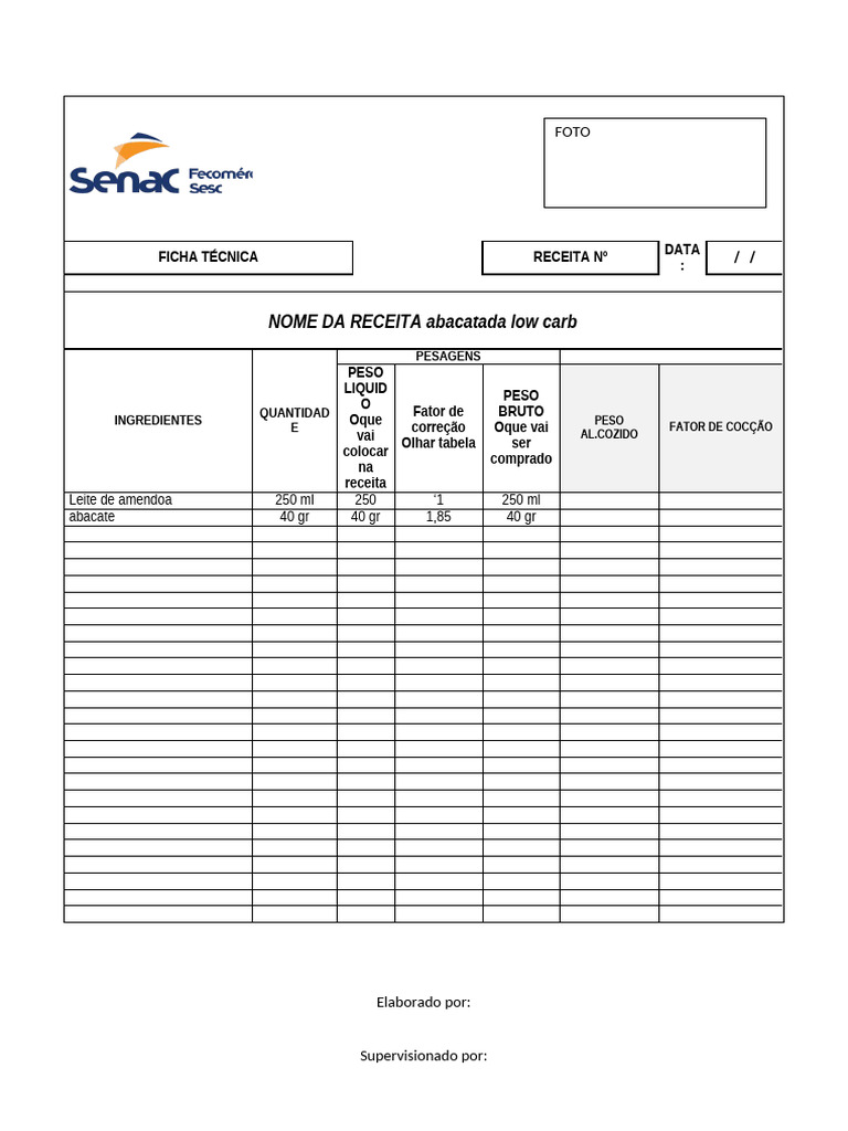 Receita de Abacatada Low Carb Fácil | PDF