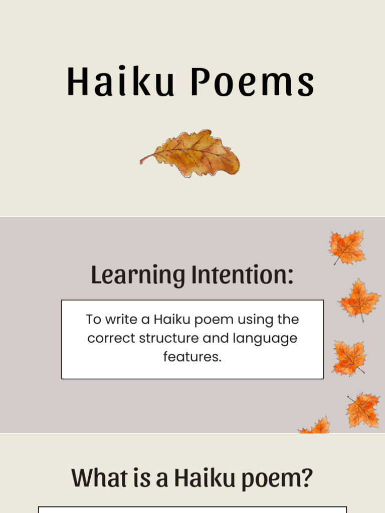 Haiku | PDF