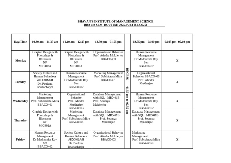 Revised Bba Cbcs 4th Sem, .2025 | PDF