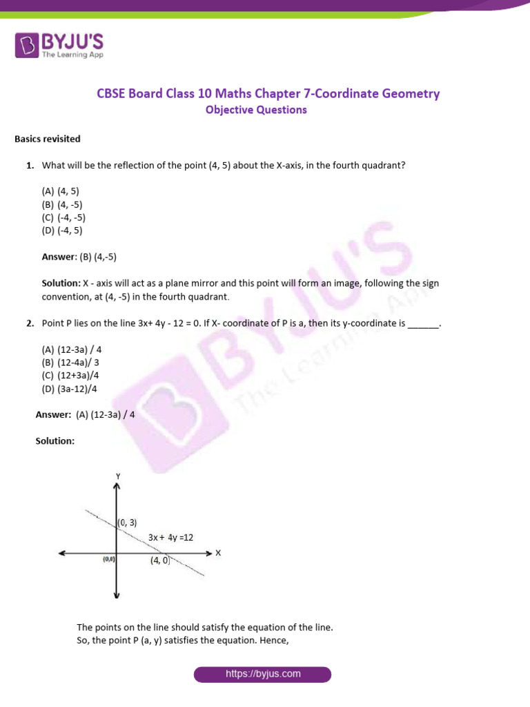 Class 10 Maths Coordinate Geometry Quiz | PDF | Triangle | Euclid