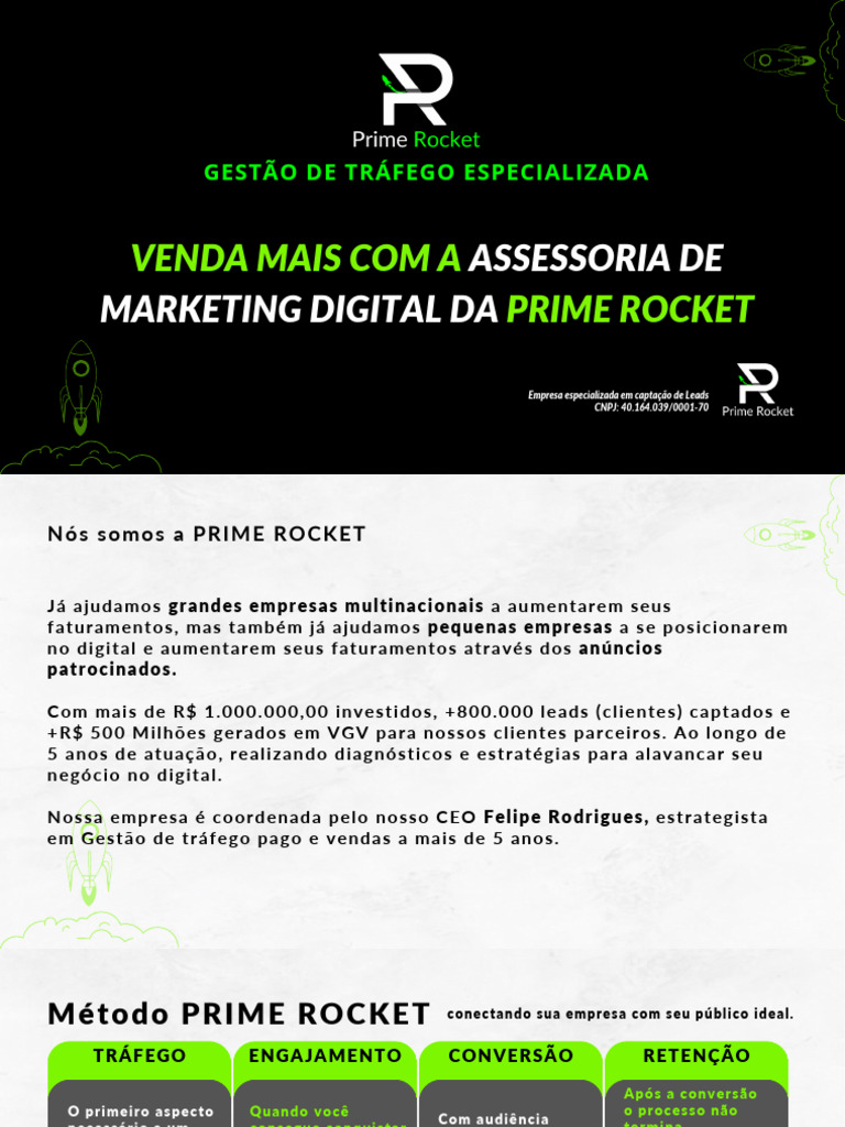 Apresentação Prime Rocket | PDF | Marketing | Facebook
