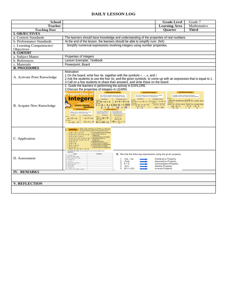 DLP - Properties of Integers | PDF