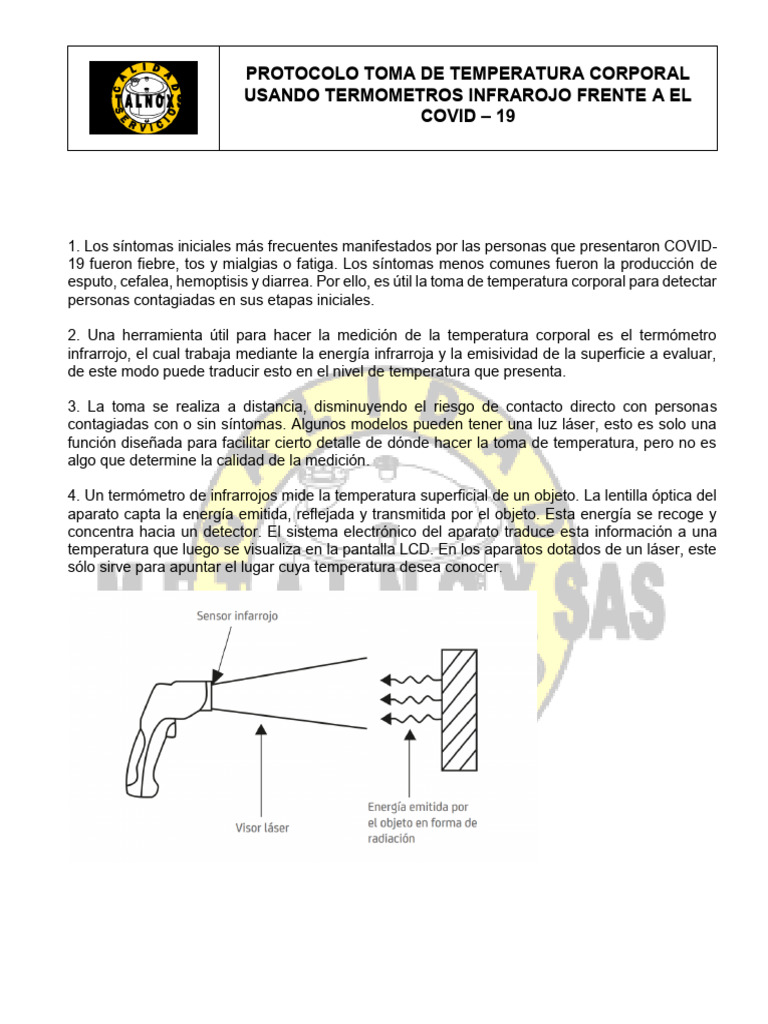 Uso de Termómetros IR ante COVID-19 | PDF | Infrarrojo | Temperatura