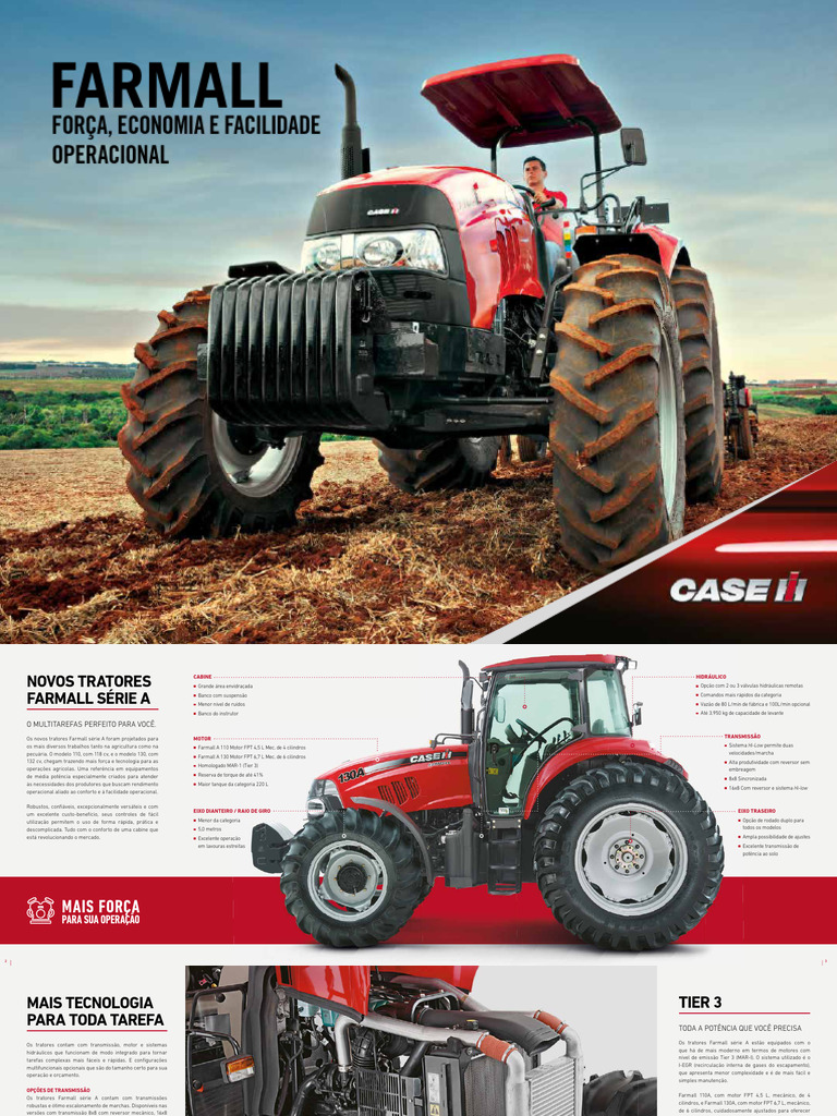CIH Folheto Tecnico Farmall A | PDF | Motores | Trator
