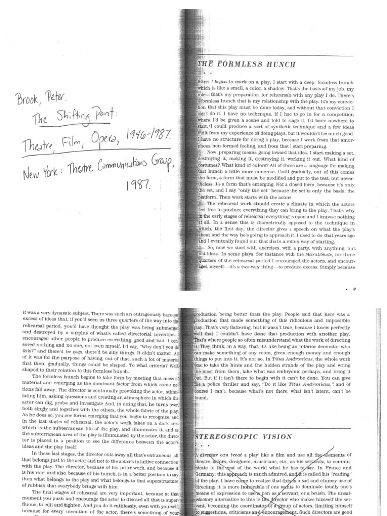 The Formless Hunch | PDF