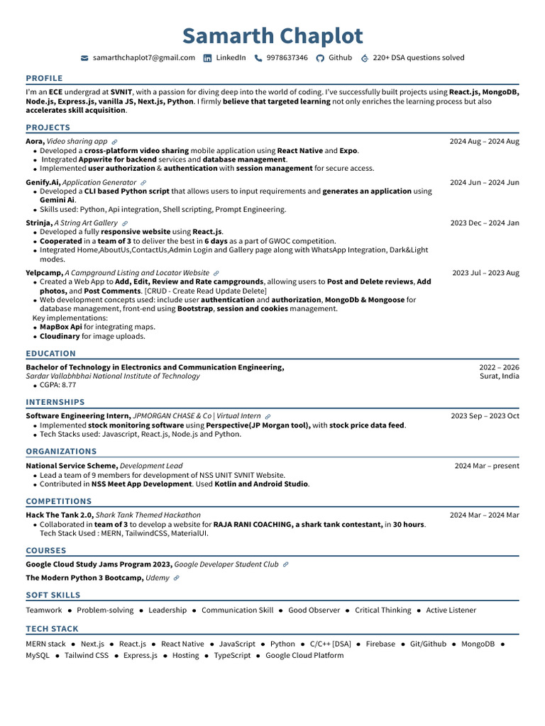 SamarthChaplot | PDF | Computing | Software