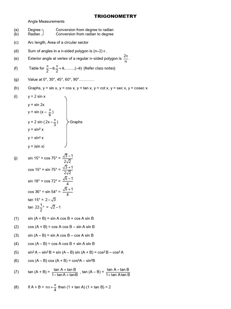 Trigonometry | PDF | Angle | Trigonometric Functions