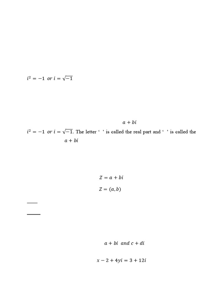 Complex Number | PDF | Complex Number | Numbers Complex Number | PDF | Complex Number | Numbers