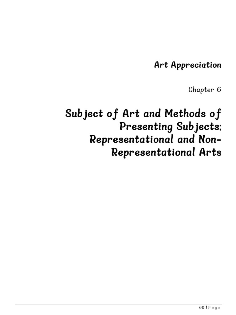 Arts Appreciation - Chap 6 | PDF | Realism (Arts) | Abstract Art