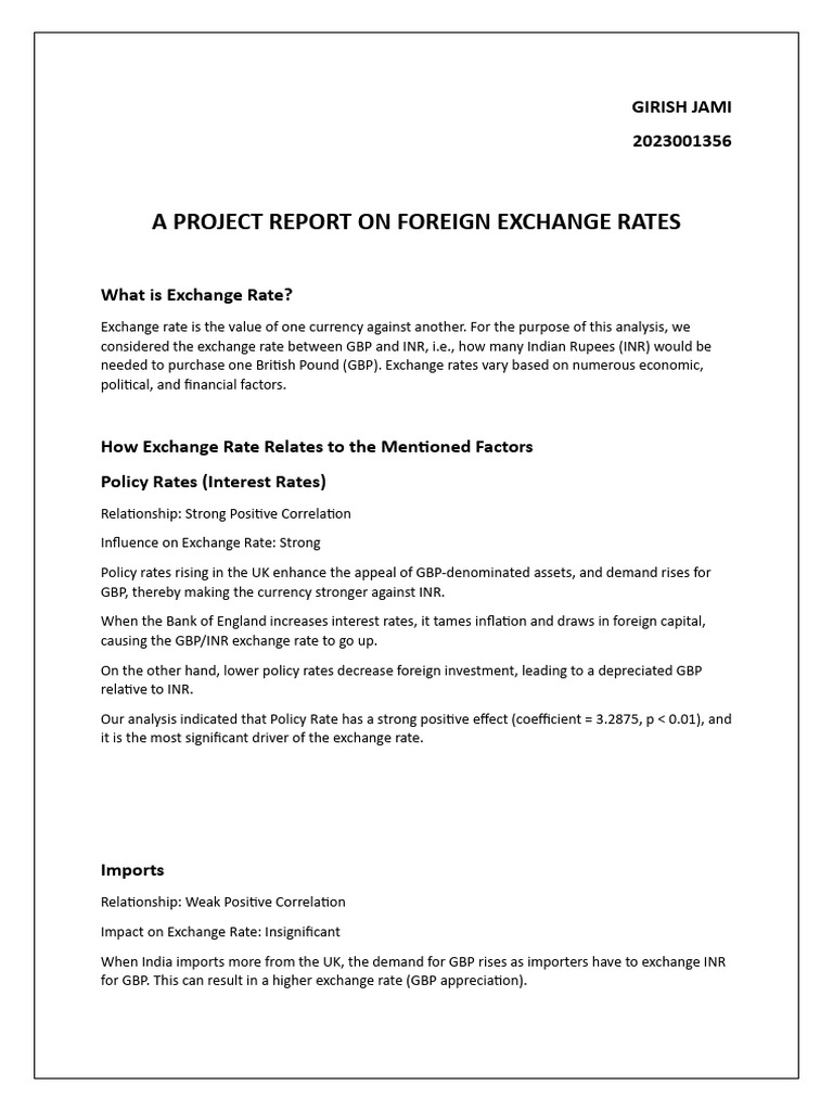 Ifm - 2023001356 (Foreign Exchange Rate Project) | PDF | Exchange Rate ...