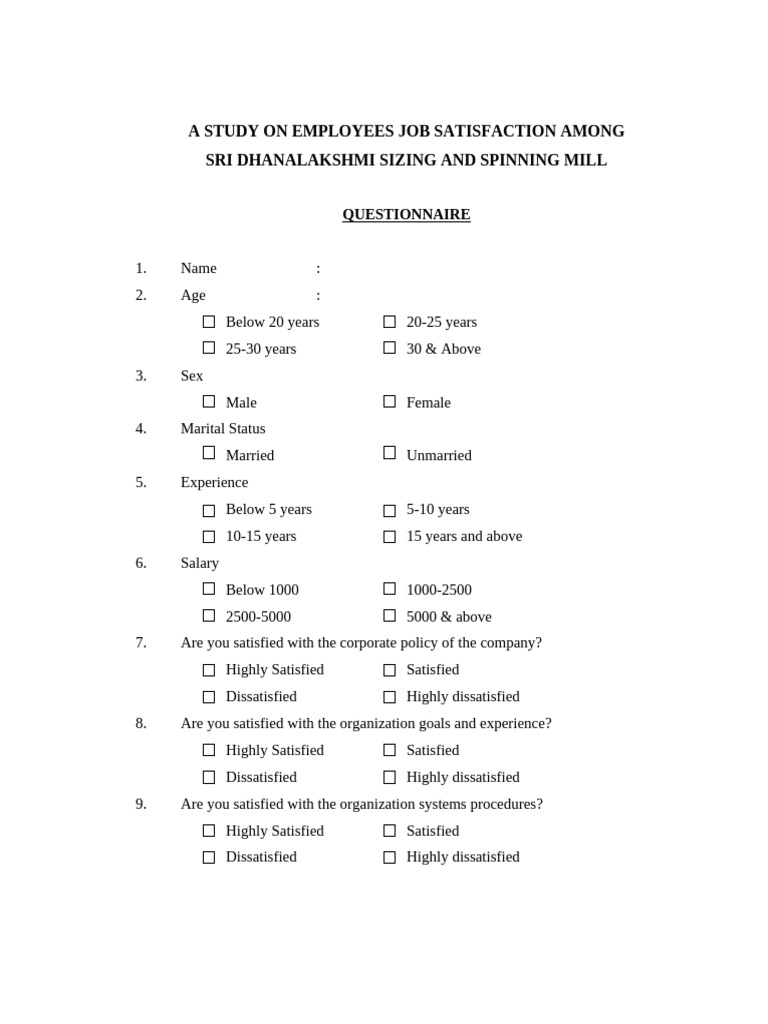 Employee Job Satisfaction Survey Insights | PDF | Performance Appraisal ...