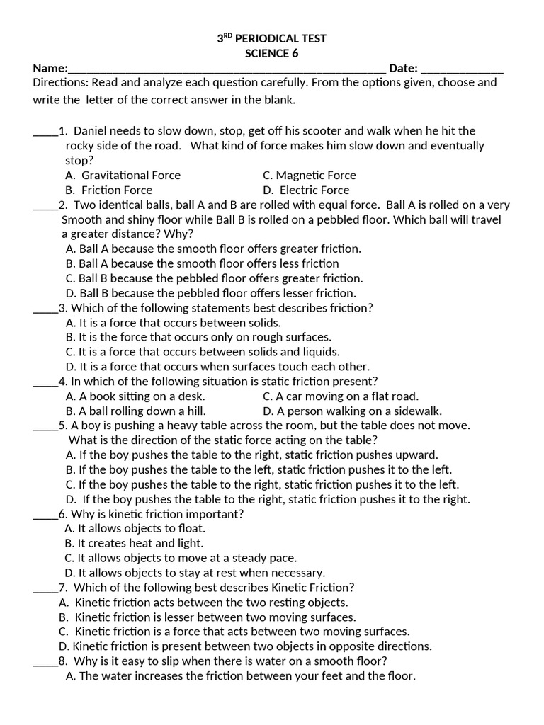 Understanding Static Friction Concepts | PDF | Friction | Force