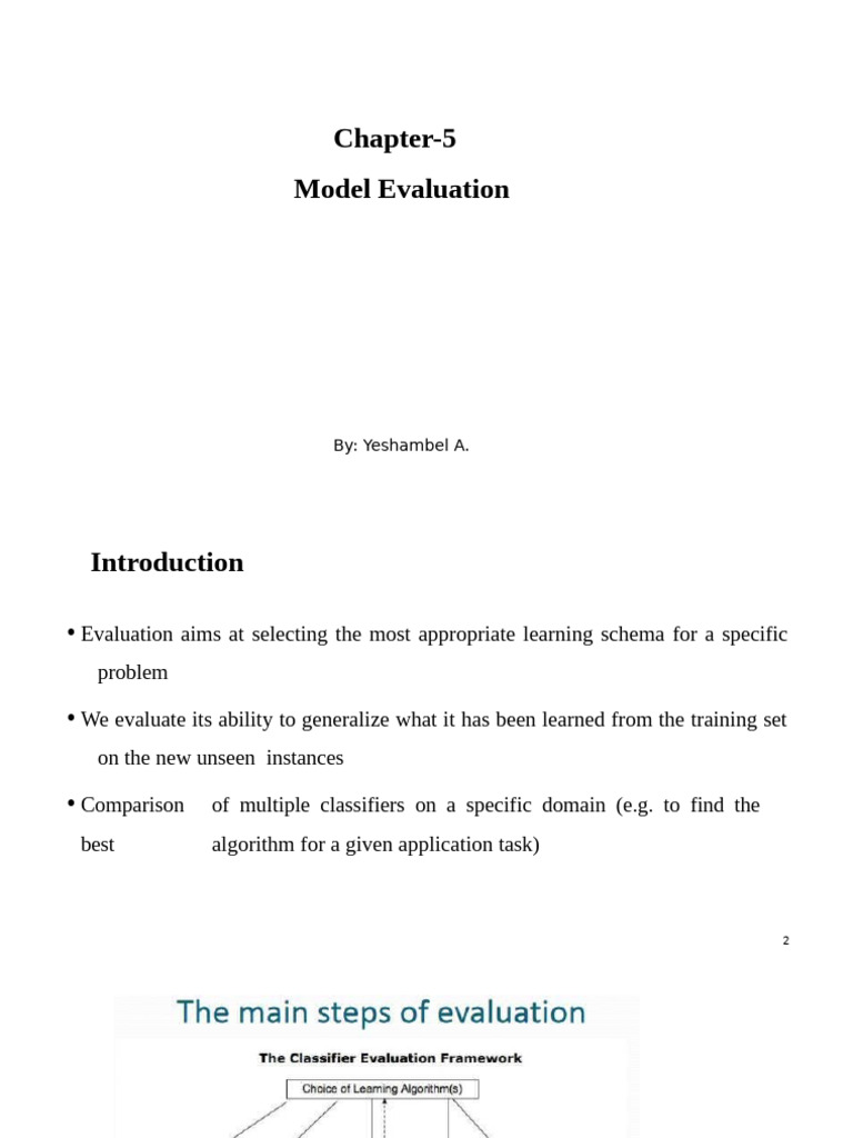 chapter 5 Model Evaluation | PDF | Sensitivity And Specificity | Applied Statistics