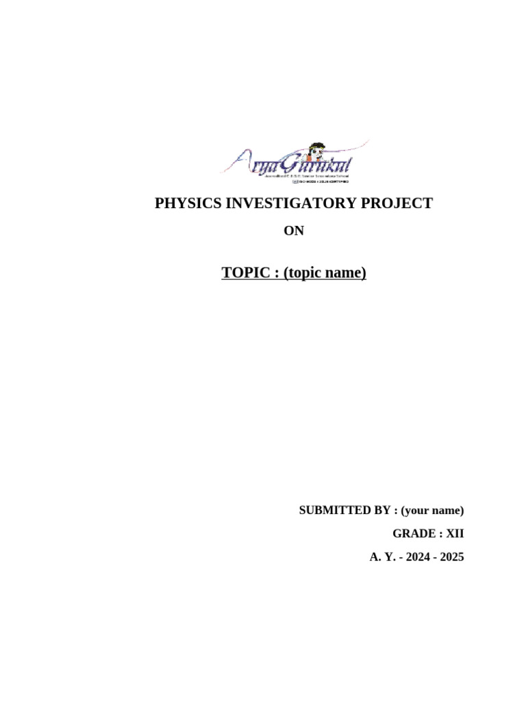 PHYSICS IP Initial Pages | PDF