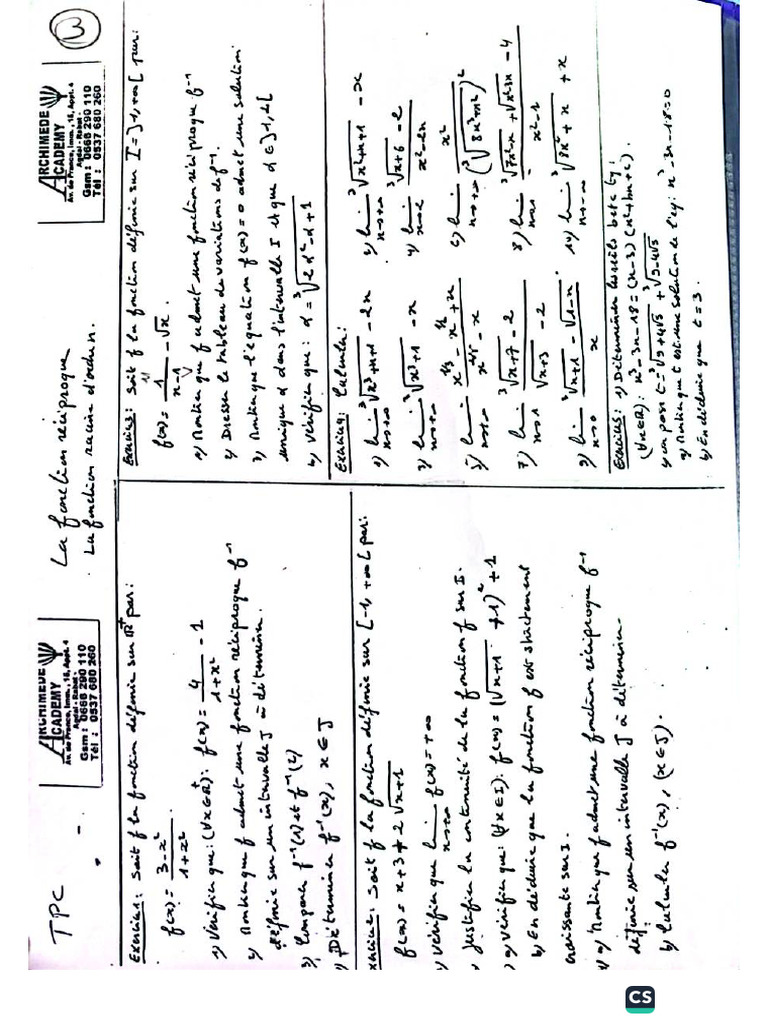 FCT Réciproque D'ordre N | PDF