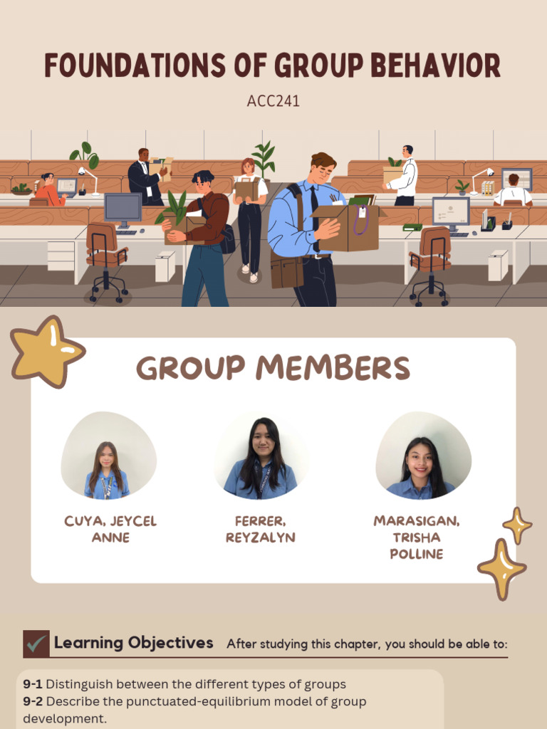 Foundations of Group Behavior ACC241 | PDF | Social Stigma | Social Status