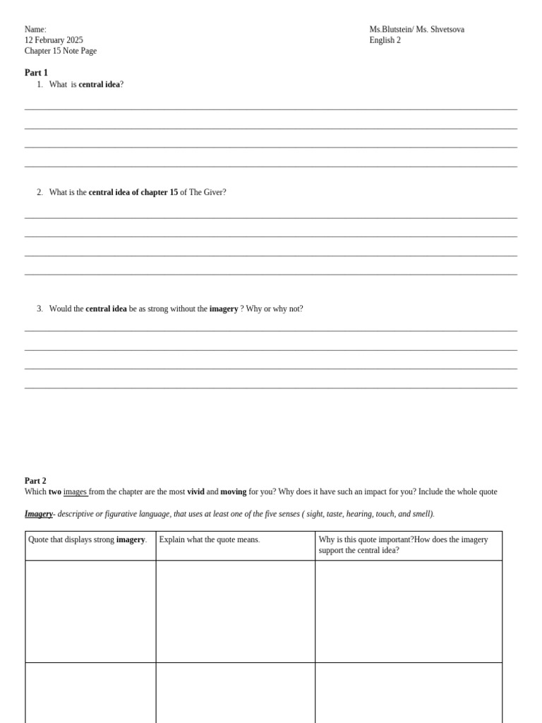 2025 Chapter 15 Graphic Organizer | PDF