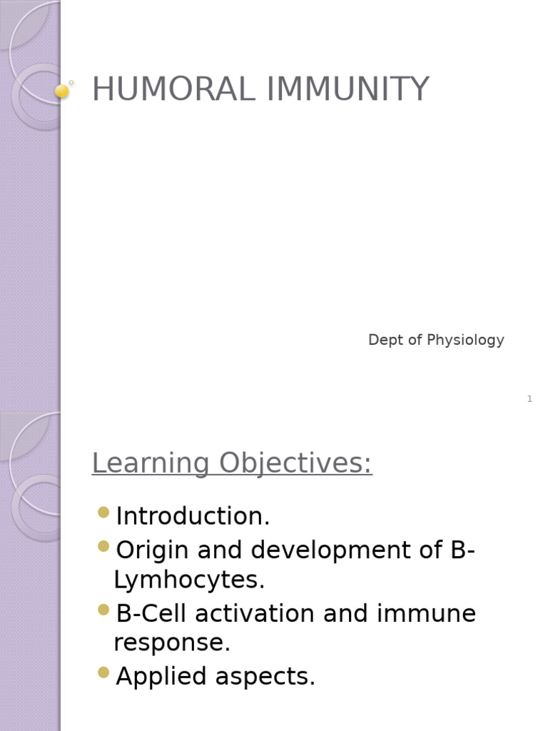 Humoral Immunity DR Priya | PDF | Complement System | Antibody