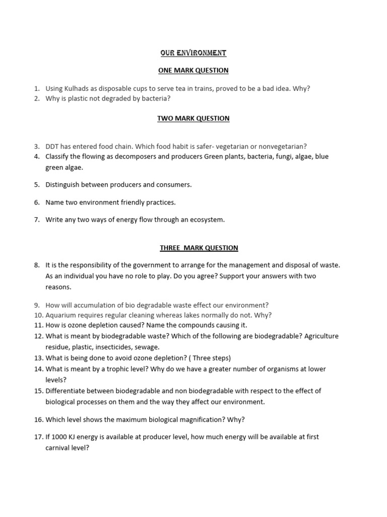 CHAPTER - 15-Our Environment | PDF