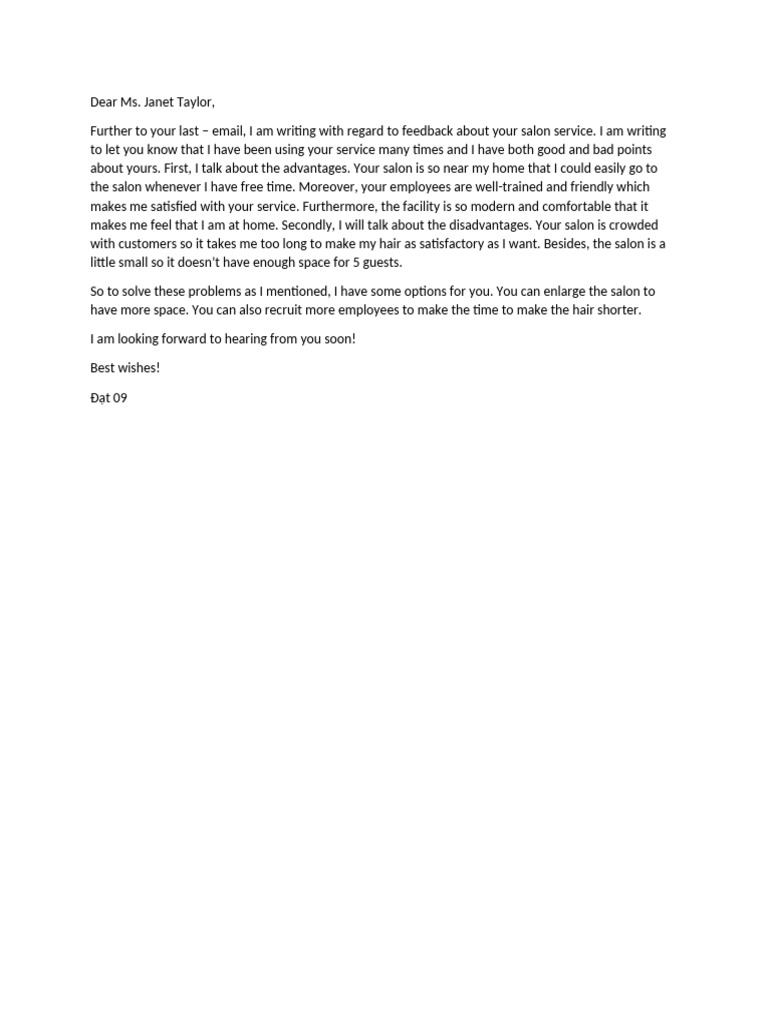 Dear Ms | PDF