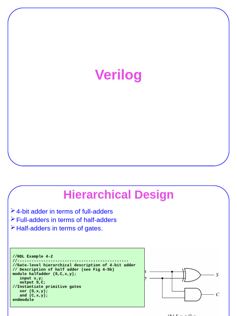 13_verilog | PDF | Software Engineering | Electronic Engineering