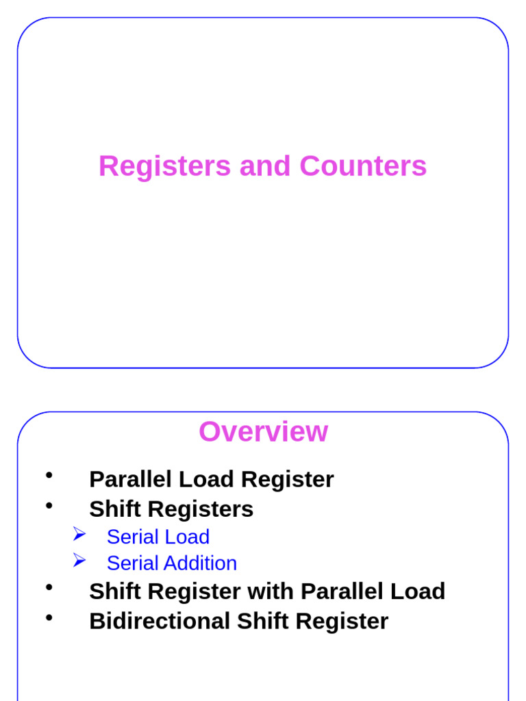 19 Registers Counters-C | PDF | Electronics | Computer Architecture