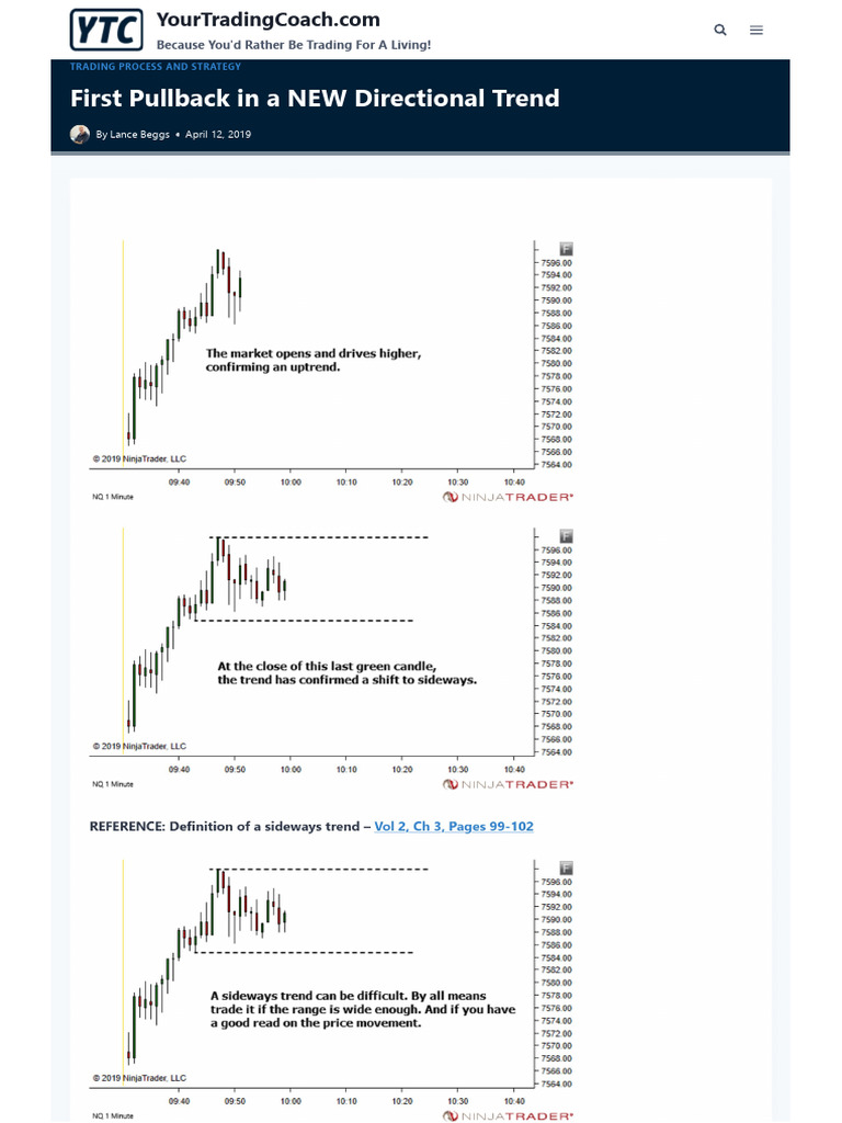 First Pullback in A NEW Directional Trend | PDF