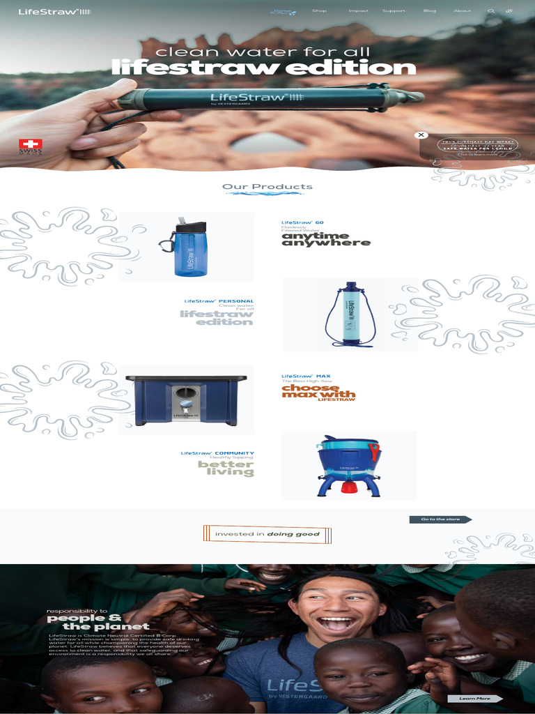 Lifestraw - Website - Ui Home | PDF | Water | Drinking Water