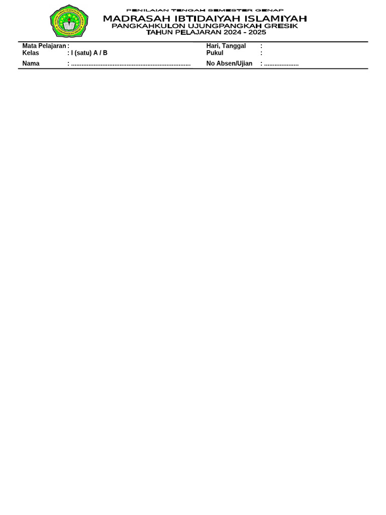 KOP PTS GENAP 2024 - 2025 | PDF