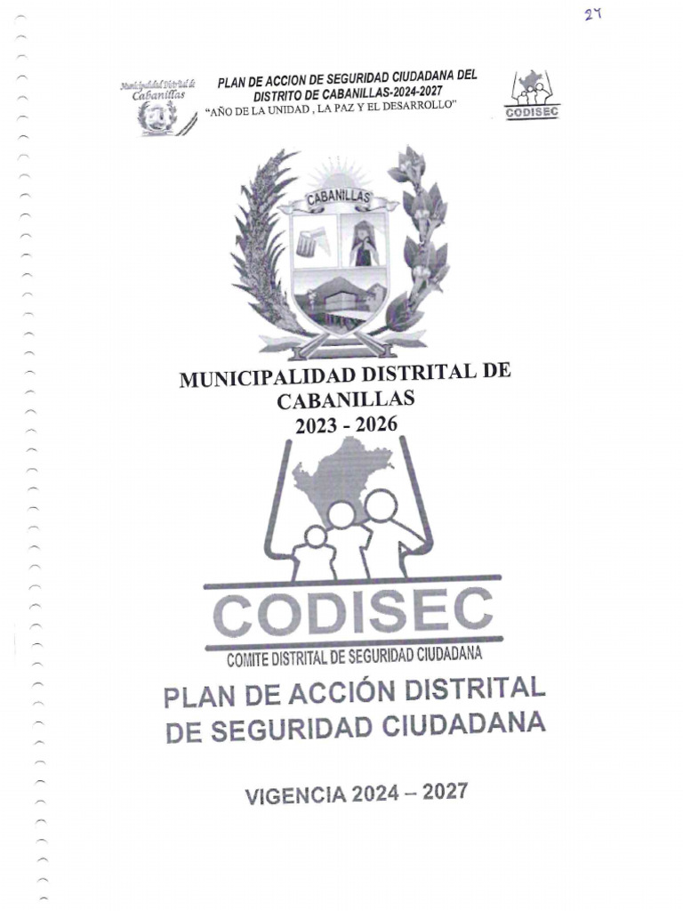 Plan Oficial Codisec 2024 2027 | PDF