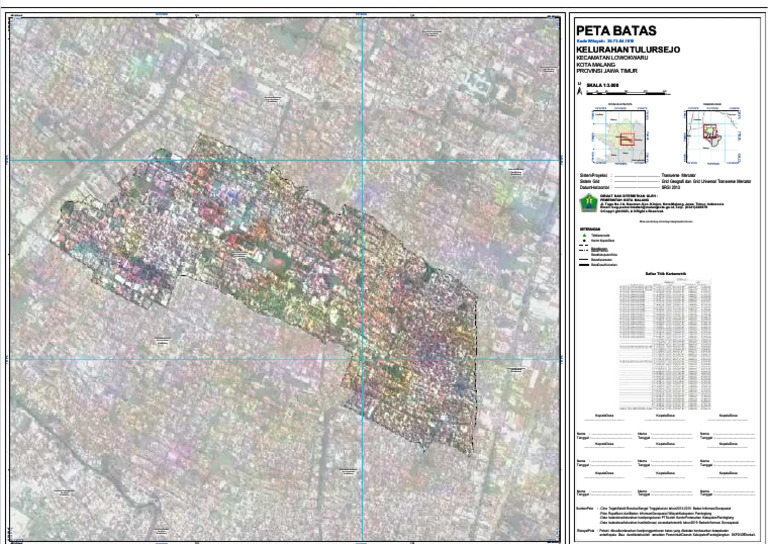 Peta Batas Peta Batas: Kelurahan Tulursejo Kelurahan Tulursejo | PDF