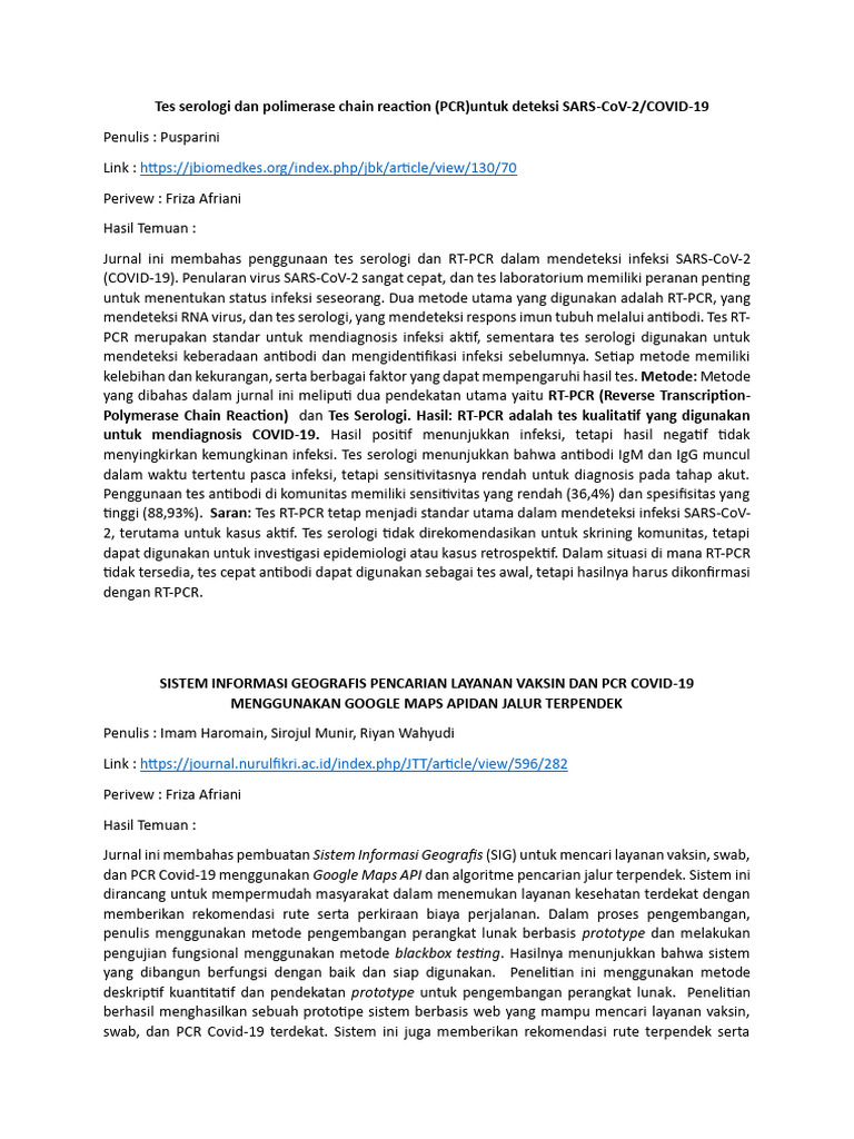 76 - Friza Afriani - Resume PCR | PDF