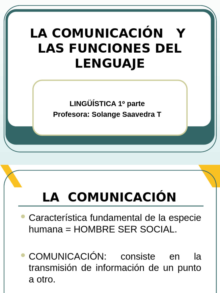 La Comunicación y Las Funciones Del Lenguaje2020 | PDF | Comunicación ...