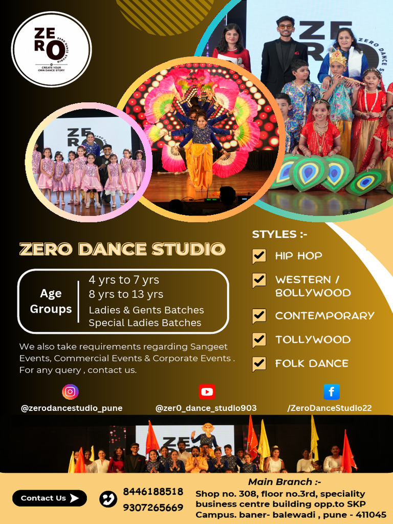 Zero Dance Studio Pune Overview | PDF