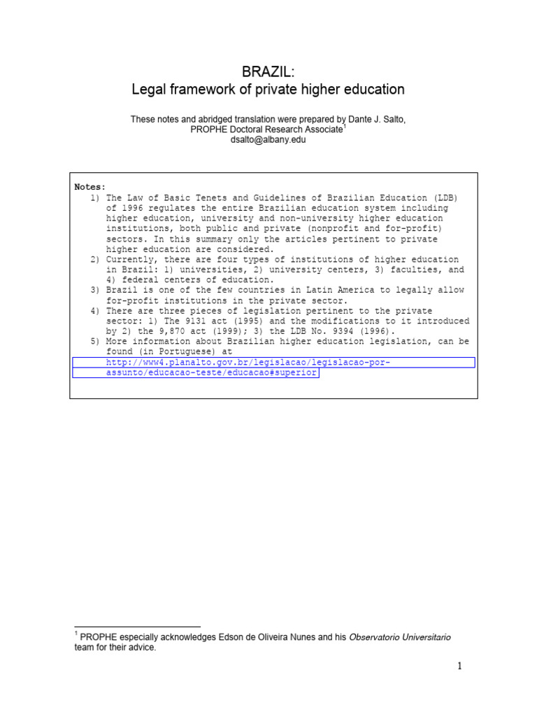 Brazil PHE Legal Framework | PDF | Brazil | Government