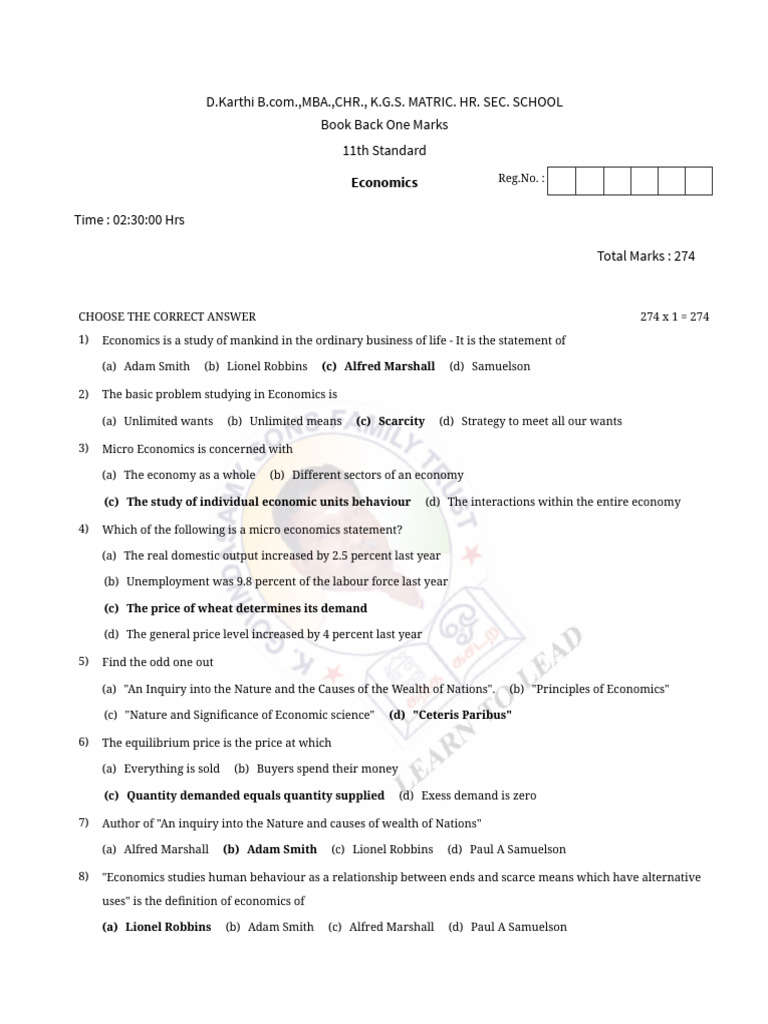 11th Economics Book Back Questions Pdf Monopoly Demand