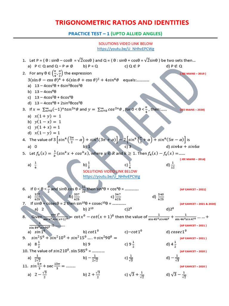 Trigonometry 5 | PDF | Trigonometry | Elementary Geometry