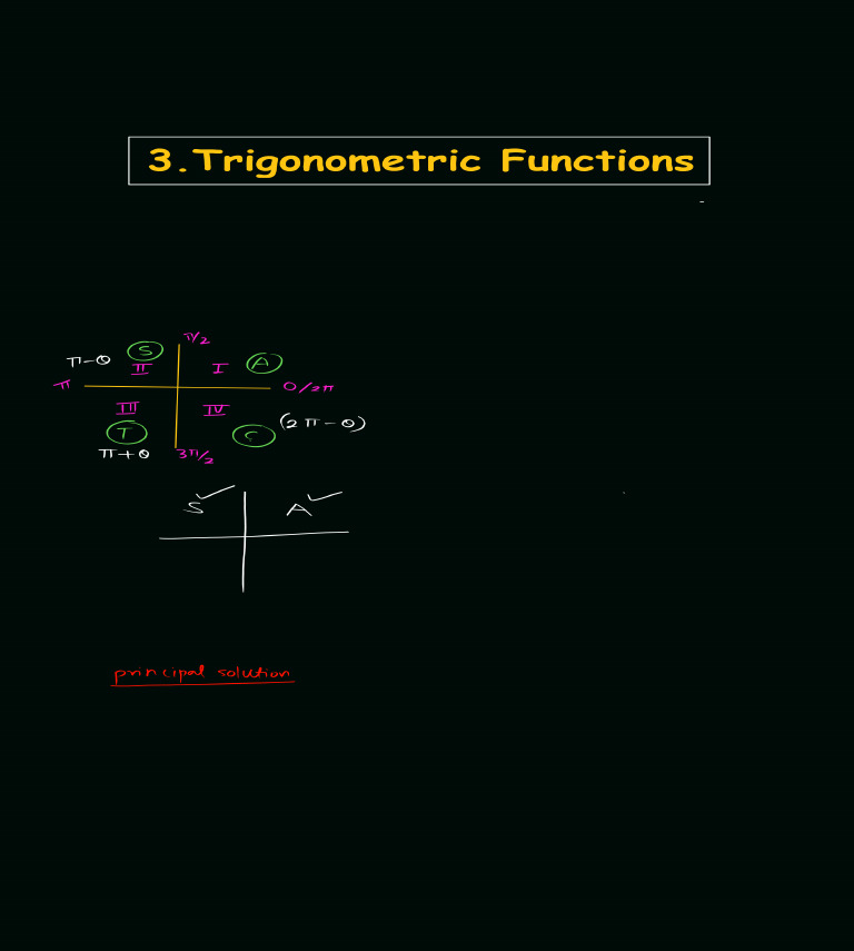Trigonometric Functions Notes | PDF