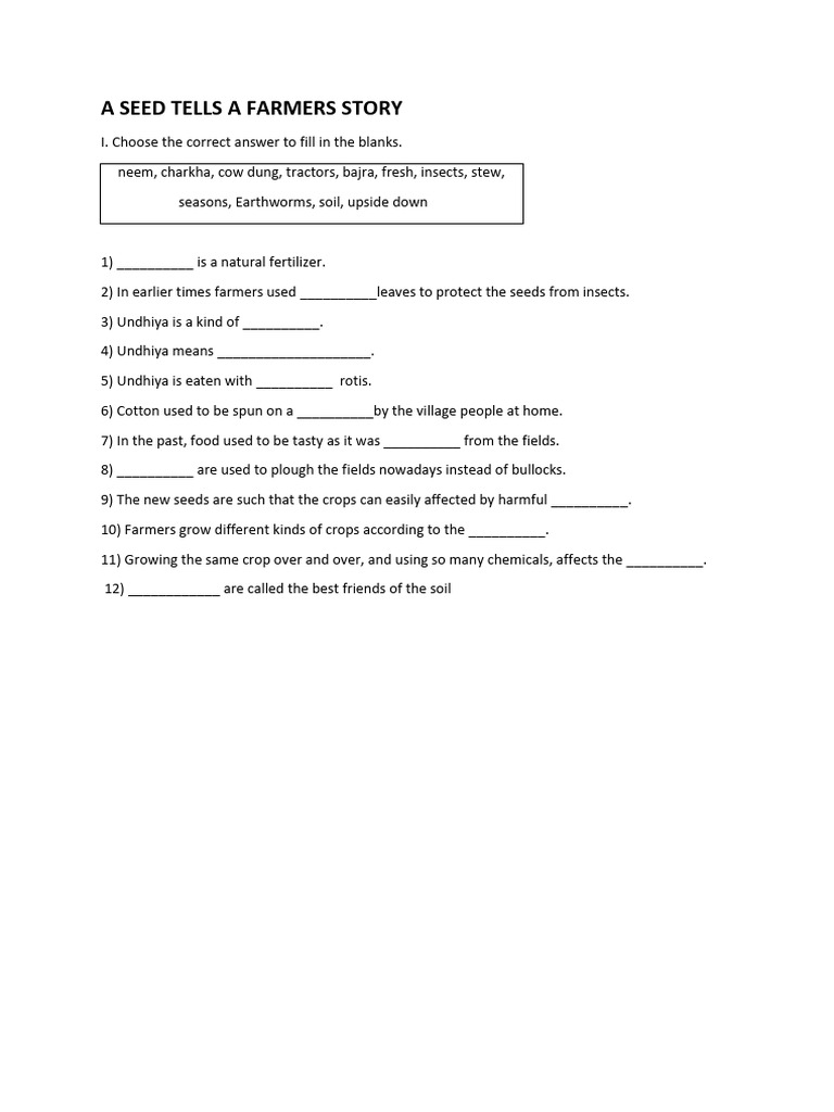 A Seed Tells A Farmers Story | PDF