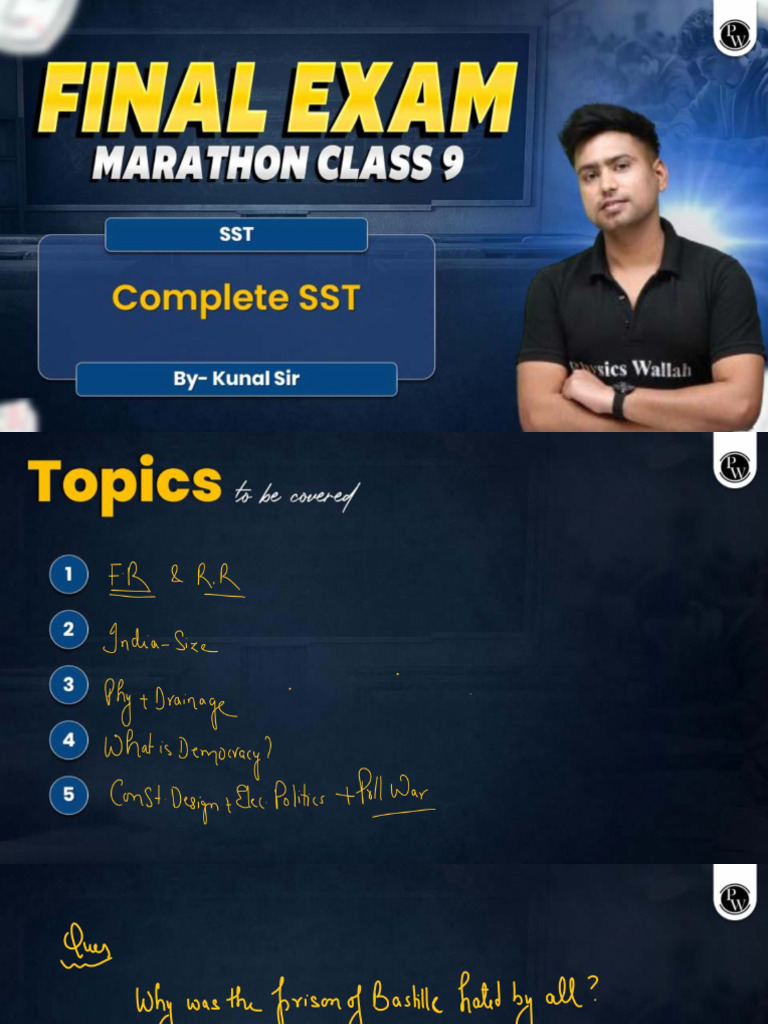 Complete Class 9th SST - Class Notes - Race 2025 | PDF