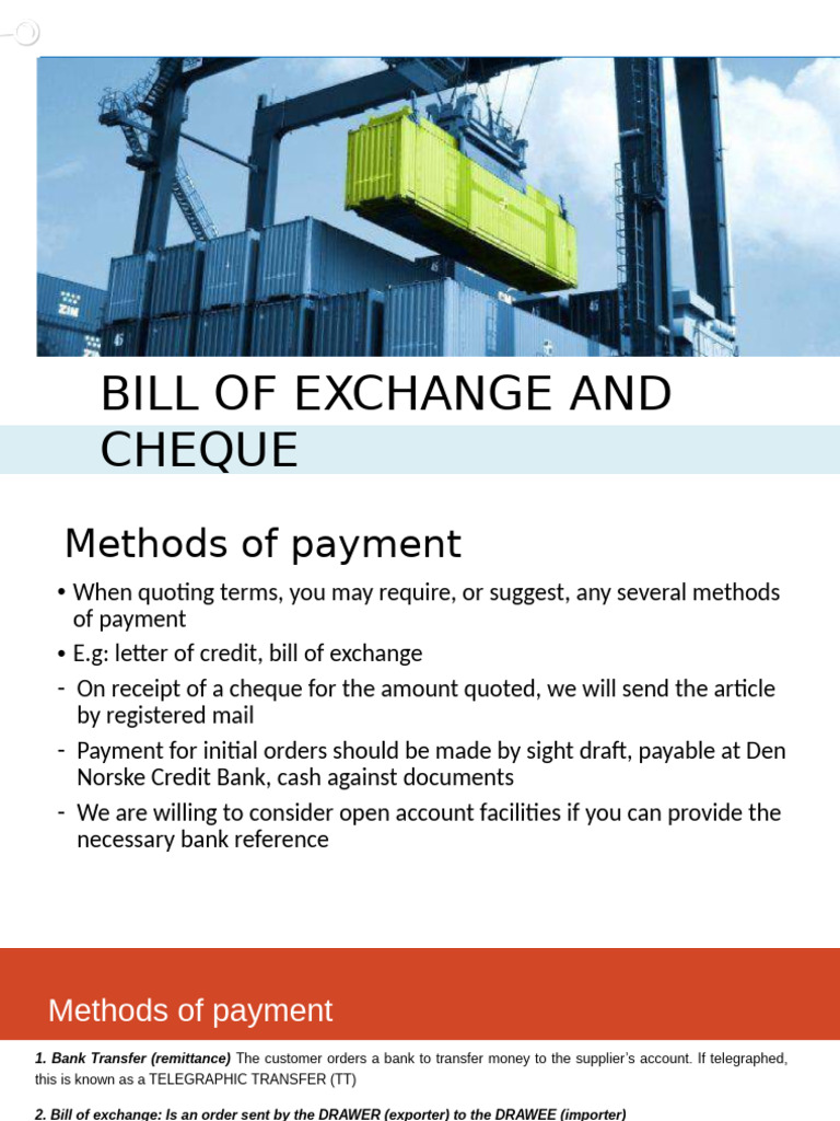 S2. Bill of Exchange and Cheque 2023 | PDF | Cheque | Negotiable Instrument