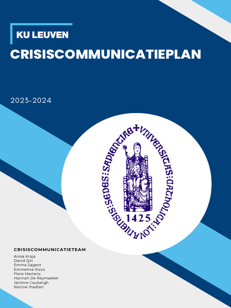 CT3 Crisiscommunicatieplan | PDF