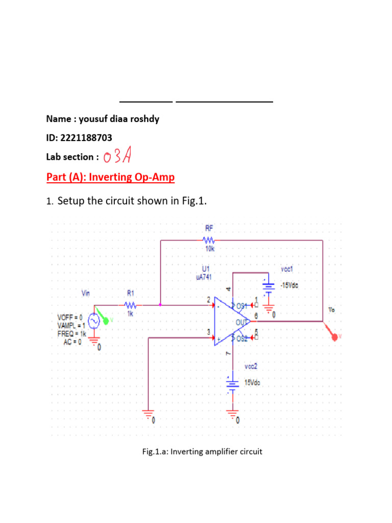 Prelab and Data Sheet1 | PDF | Amplifier | Operational Amplifier Prelab and Data Sheet1 | PDF | Amplifier | Operational Amplifier
