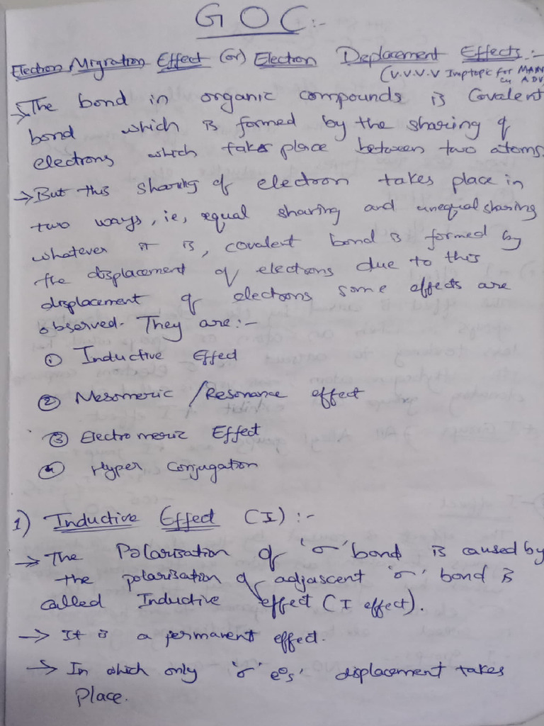 General Organic Chemistry (GOC) CW | PDF
