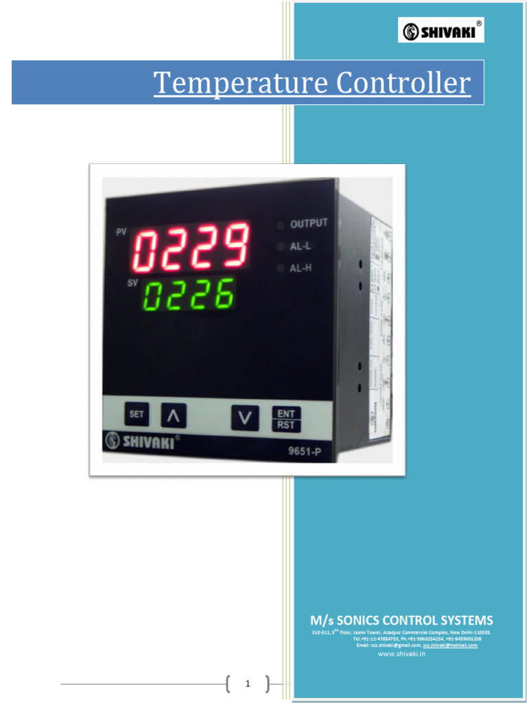 Shivaki PID Temperature Controller | PDF | Relay | Electronics