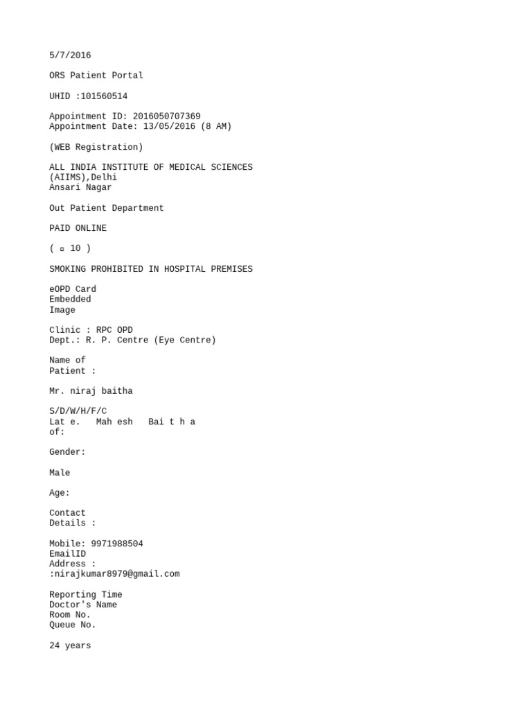 ORS Patient Portal | PDF
