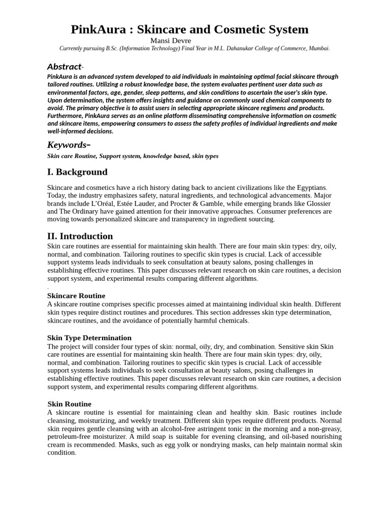 Research Paper | PDF | Skin Care | Sunscreen