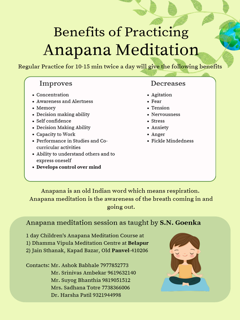 Benefits of Practicing Anapana | PDF