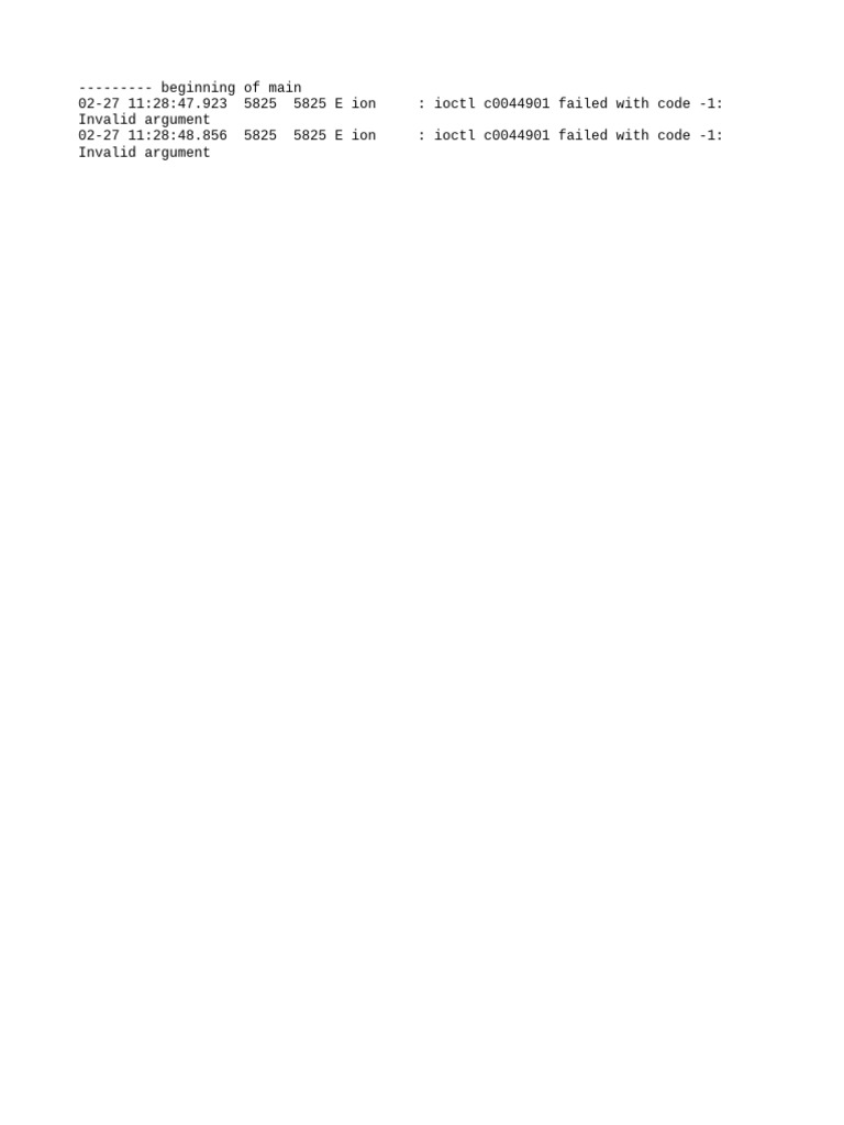Ion ioctl Error: Invalid Argument | PDF