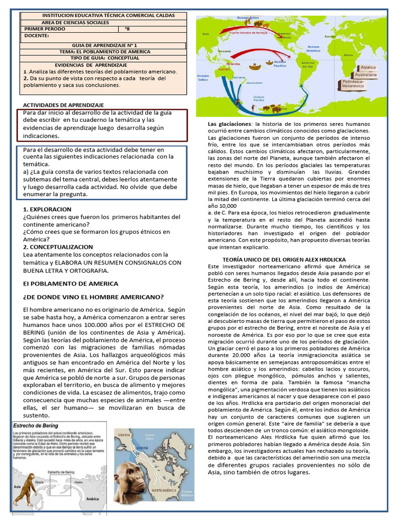 Teorías del Poblamiento de América | PDF